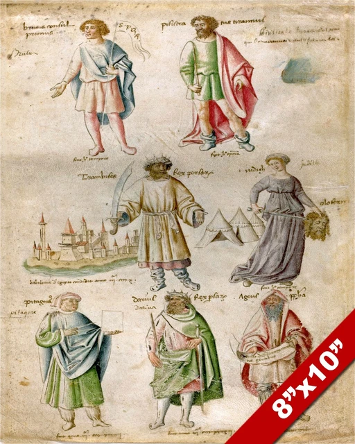 15TH CENTURY PAINTING Of Famous Rulers Of Ancient History Art Real ...