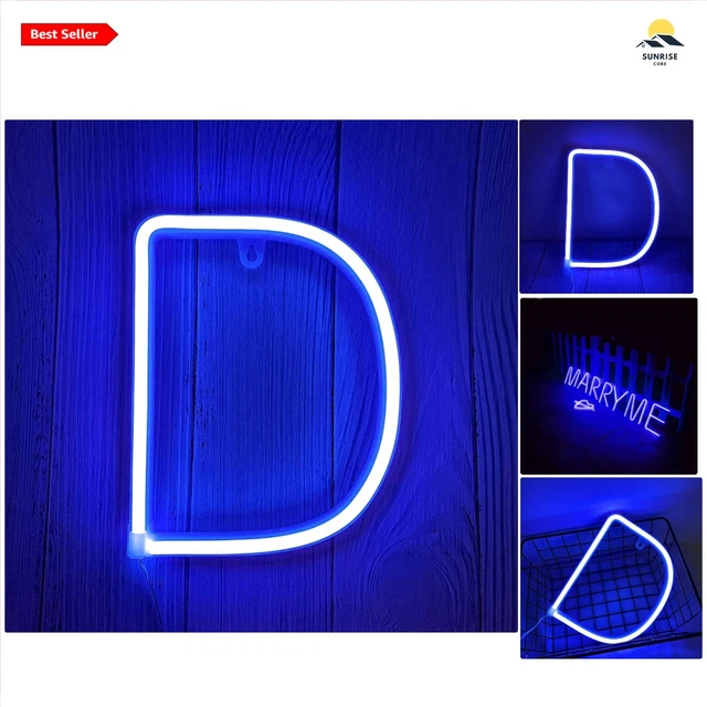 LED ALPHABET LETTER Lights Neon Sign Wall Decor for Parties and ...