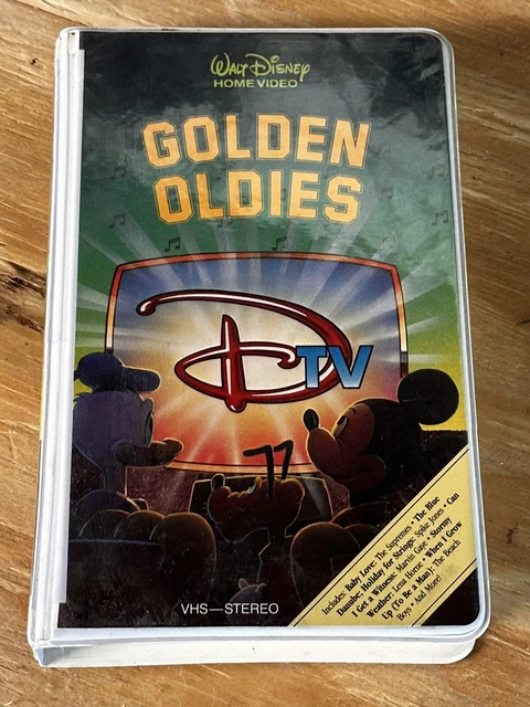 DISNEY VHS GOLDEN Oldies 1984 Animated Music Videos VTG White Clamshell ...