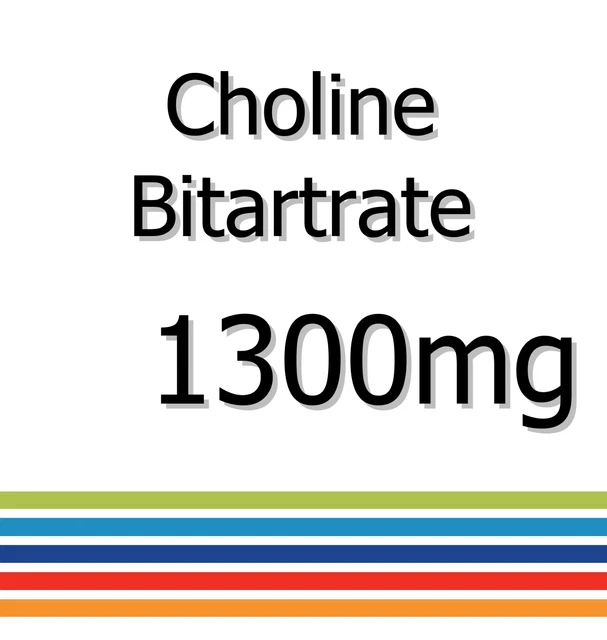 CHOLINE BITARTRATE 1300MG x 120 Tablets - Brain Function £14.62 ...