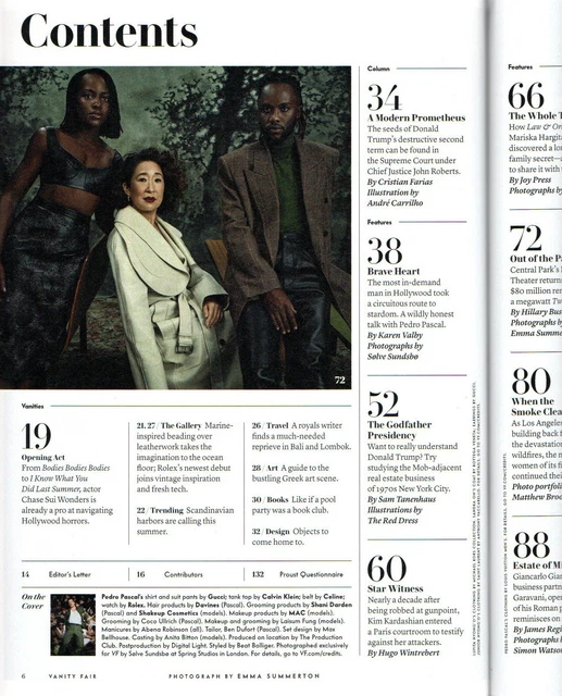 VANITY FAIR JULY 2025 Pedro Pascal Mariska Hargitay Calley Means Lawrence Grobel £18.44 ...