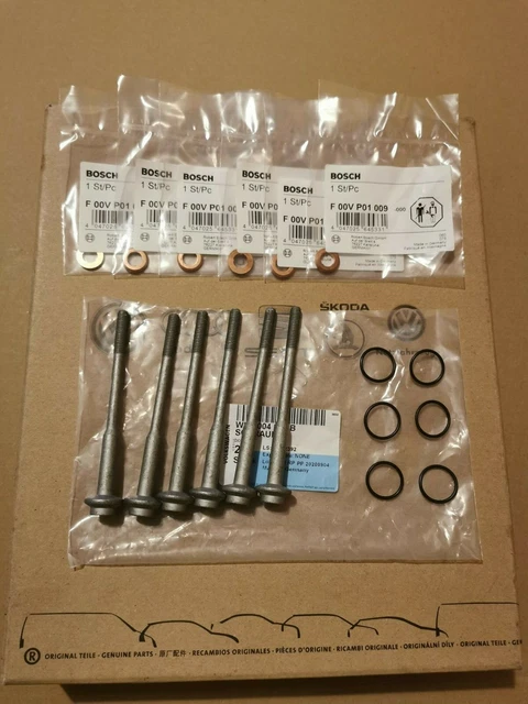 6X NEW INJECTOR Seal Rings Bolts Audi VW 3.0 TDI 059130519B WHT004923B ...