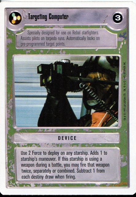 STAR WARS CCG Premiere White Border Targeting Computer £0.99 - PicClick UK