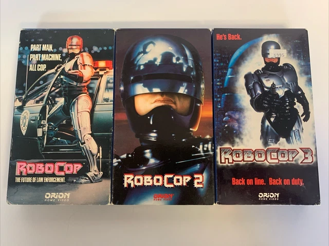 ROBOCOP 1, 2 and 3 VHS Lot 1987 1990 1993 Robocop Original Orion ...
