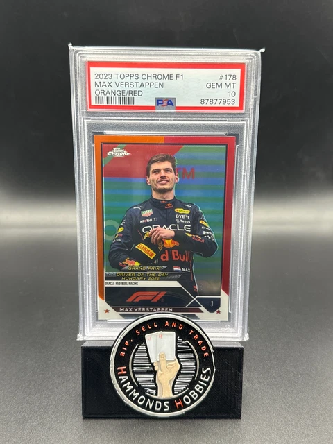 TOPPS CHROME F1 2023 #178 Max Verstappen orange/rouge Sp PSA 10 EUR 47,25 - PicClick FR