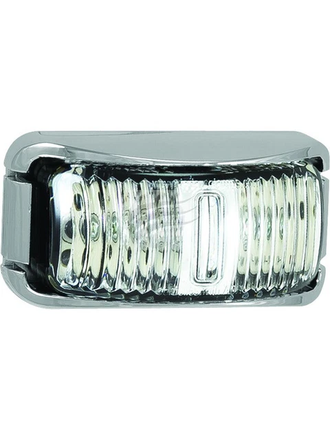 AUTOLAMPS PKT 10 Amber/Red Side Marker Lamp 12/24V Chrome 16cm Cable 4 ...