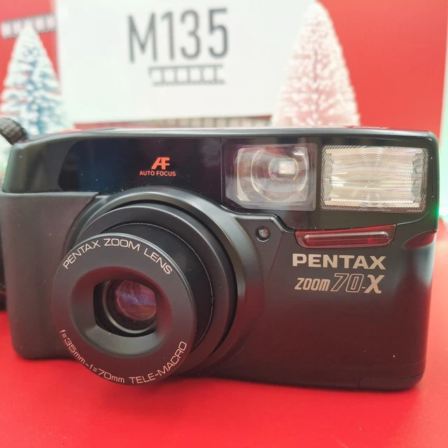 PENTAX ZOOM 70X 35mm Film Point & Shoot Camera w/x2 New Batteries ...