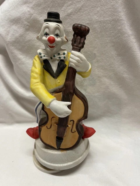 Vintage Porcelain Clowns Rotating Music Box “send In The Clowns” 17 50