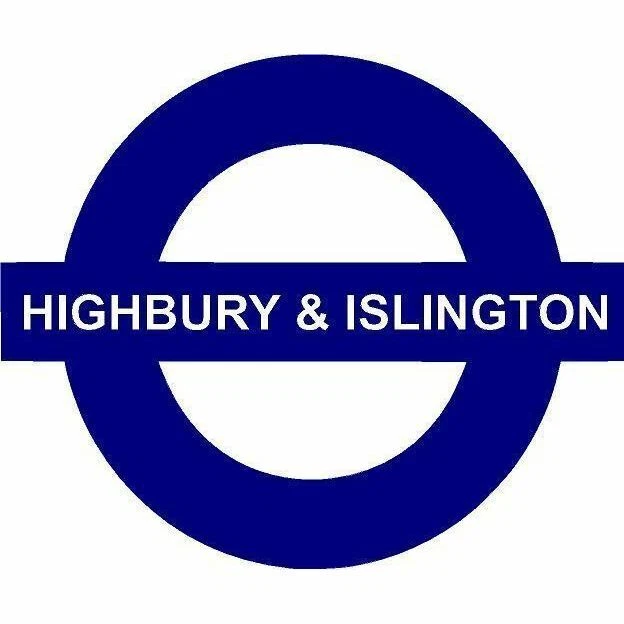 LONDON UNDERGROUND TRANSPORT Tube Sign Vinyl Roundel Bus Highbury ...