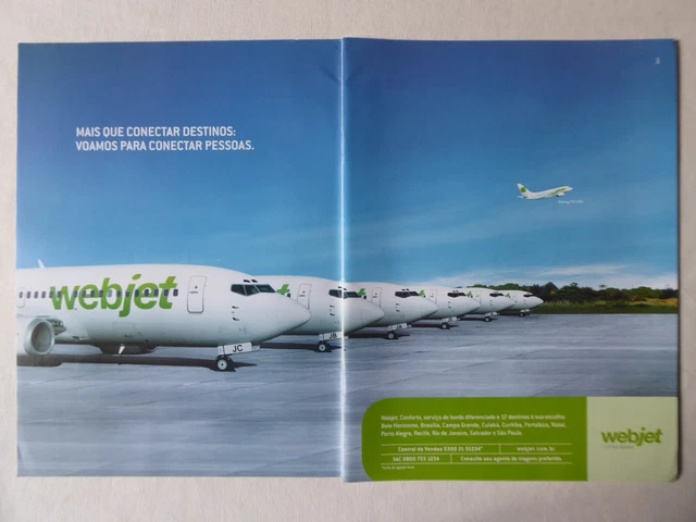 3/2009 PUB WEBJET Linhas Aereas Brasil Boeing 737-300 Original ...