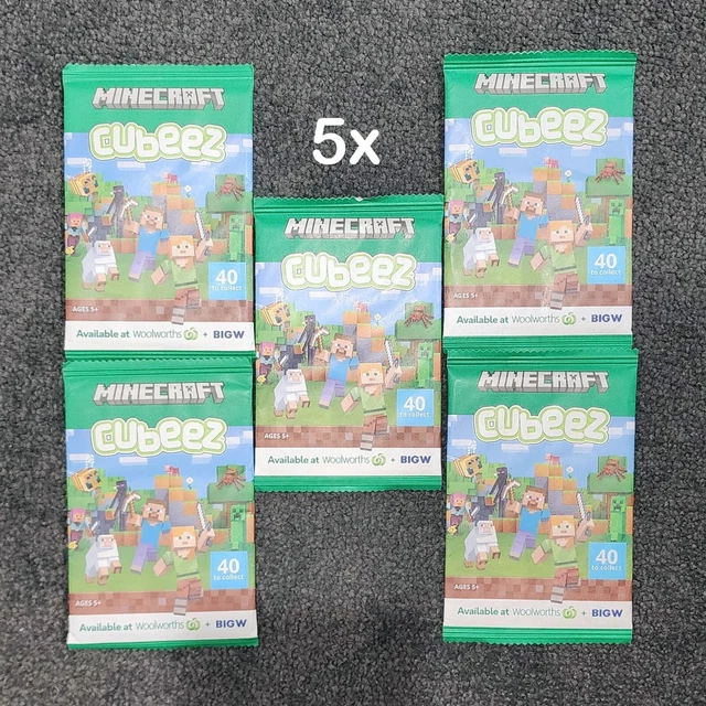 46 PACKS WOOLWORTHS BIG W Minecraft Cubeez 2025 Sealed Unopened $25.00 ...