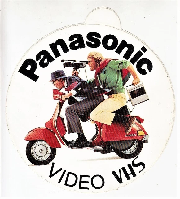 ADESIVO PANASONIC VIDEO VHS - sticker PUBBLICITA' vintage 11 cm EUR 5 ...
