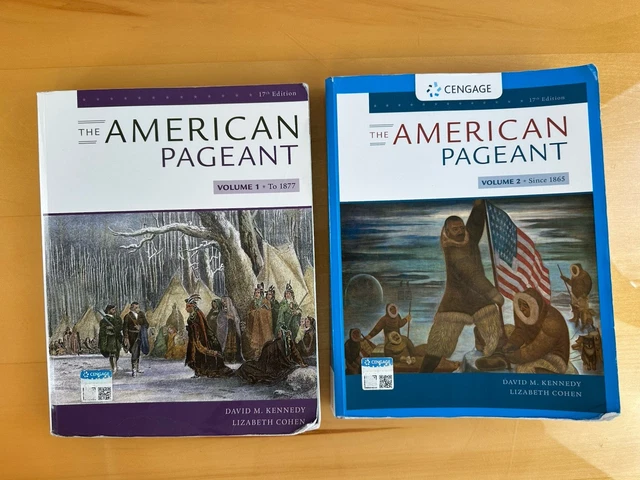 THE AMERICAN PAGEANT 17th Edition Volume 1 & 2 Cengage Kennedy Cohen ...