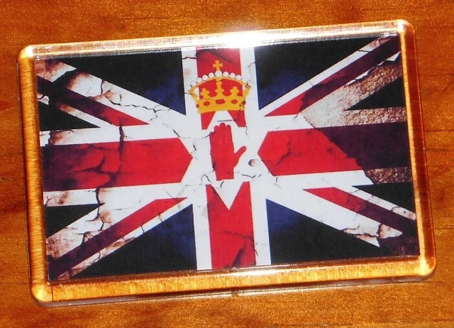 RETRO UNION JACK Red Hand Of Ulster Loyalist Flag Fridge Magnet EUR 3 ...