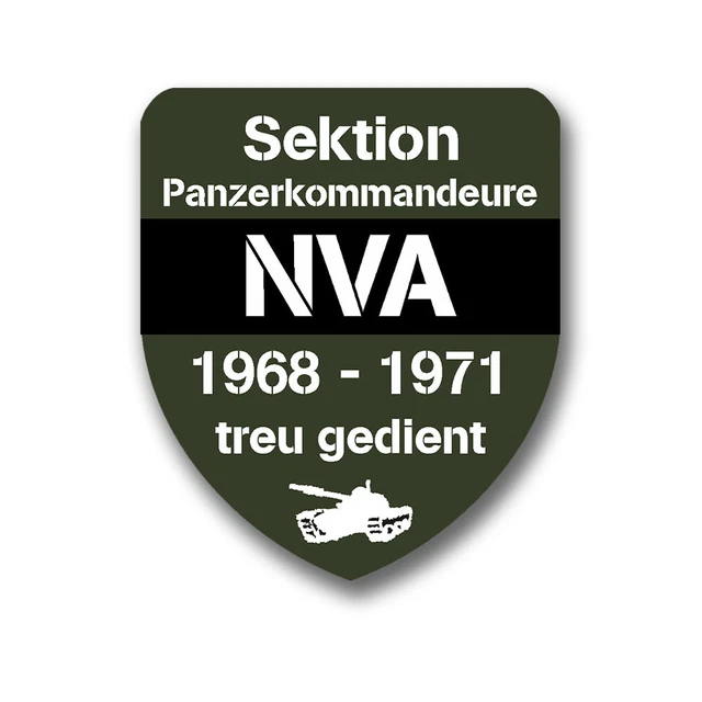 AUFKLEBER PANZER KOMMANDEUR NVA DDR 1968-1971 Treue Anhänger 7x6cm # ...