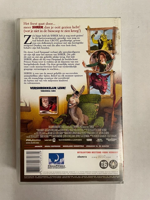 SHREK VHS Video Tape English with dutch subs clamshell EUR 10,00 ...