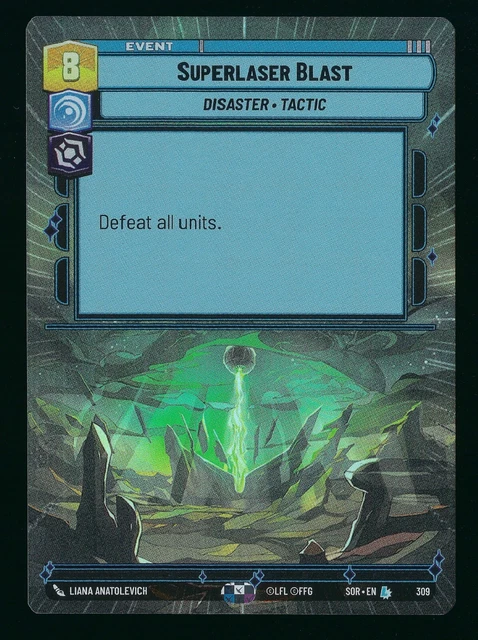 STAR WARS UNLIMITED Holo Foil Hyperspace Card 309 Superlaser Blast EUR ...