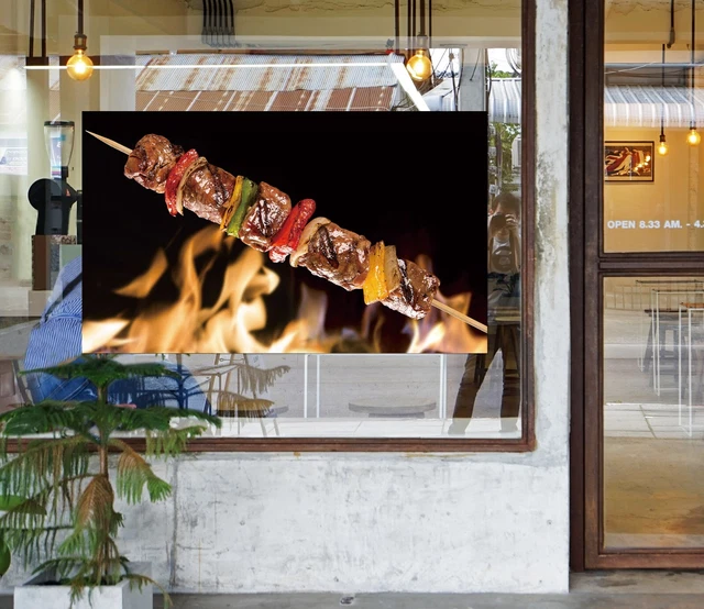 3D GRILL KEBAB Shop BBQ G311 Window Stickers Vinyl Wall Mural Decals ...