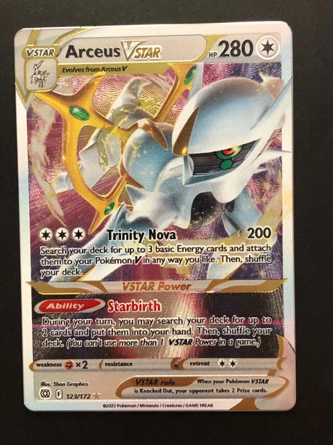 ARCEUS VSTAR METAL Pokémon TCG Ultra Premium Collection Metal Card 123/ ...