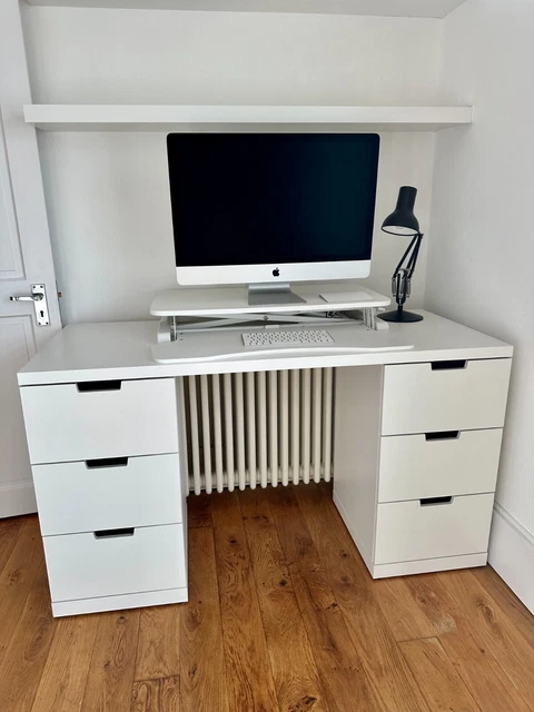IKEA DESK WITH 2 x Nordli Drawers and Lagkapten Table Top 150.00 PicClick UK