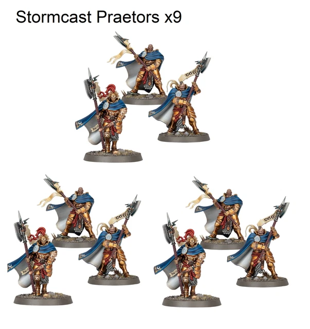 STORMCAST ETERNALS X9 Praetors Warhammer Age of Sigmar rouleau de ...