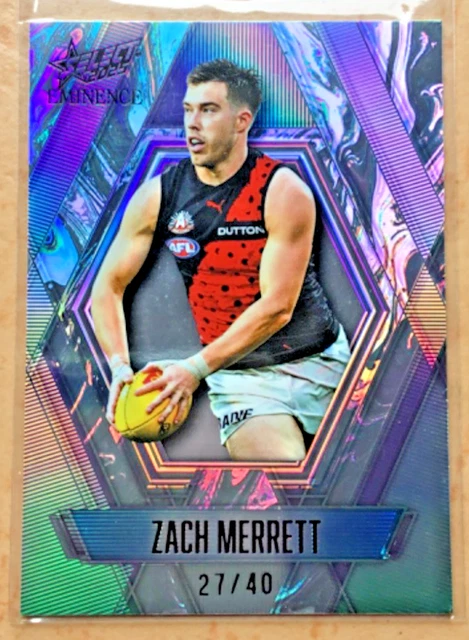 2025 AFL SELECT EMINENCE card ESSENDON ZACH MERRETT EM 14 CARD # 39/40 ...