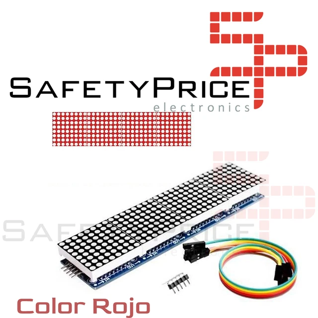 MODULE 4 EN 1 MAX7219 Matrix LED 8x8 Rouge Matrix 256 LED Dot Matrix ...