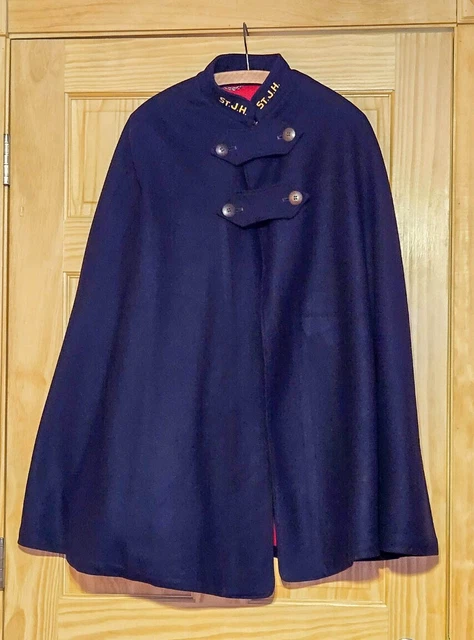 VINTAGE NURSING CAPE WWII 1950’s Era Navy with Red lining w/original ...