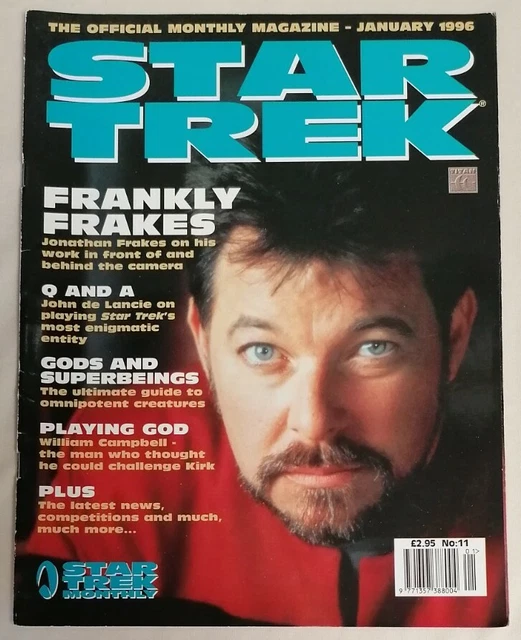 MAGAZINE - STAR Trek Official Monthly Magazine Jan 1996 Issue #11 Riker ...