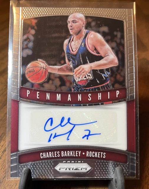 2019-20 PANINI PRIZM CHARLES BARKLEY Styloship Signé Auto NBA Houston ...