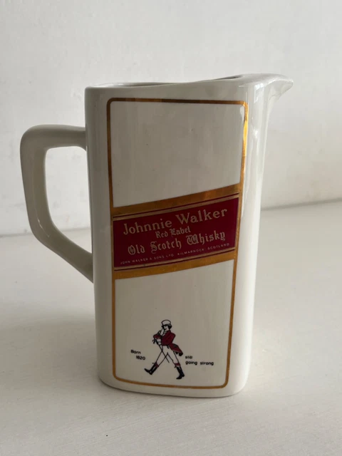 VINTAGE JOHNNIE WALKER RED LABEL PUB JUG c1960's ITALY - VERY RARE! £26 ...