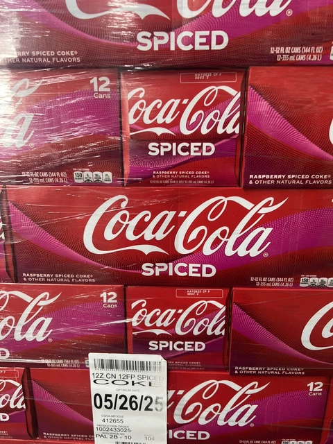 COCA COLA SPICED Raspberry Pack Of 12 Cans Collectible Limited Edition ...