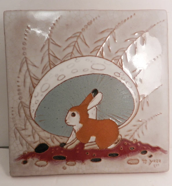 RARE MCKUSICK TILE BEATIEN YAZZ BUNNY & MUSHROOM DESIGN,6X6,GILA ...