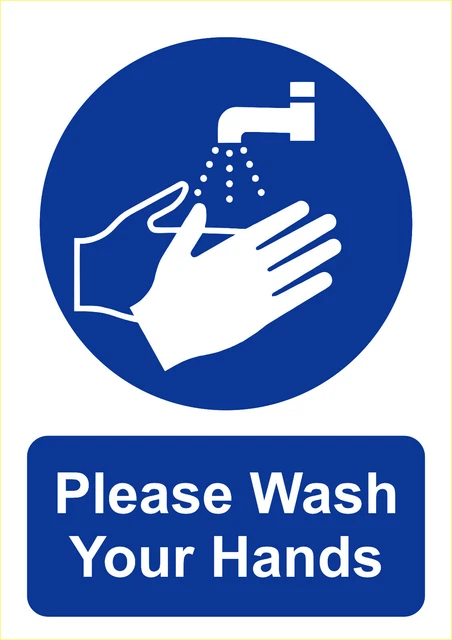 PLEASE WASH YOUR hands - Health & Safety Signs - PLASTIC BOARD OR ...