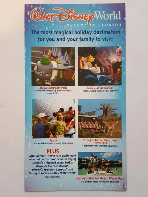 WALT DISNEY WORLD Resort In Florida Leaflet / Flyer #W749 £0.99 ...