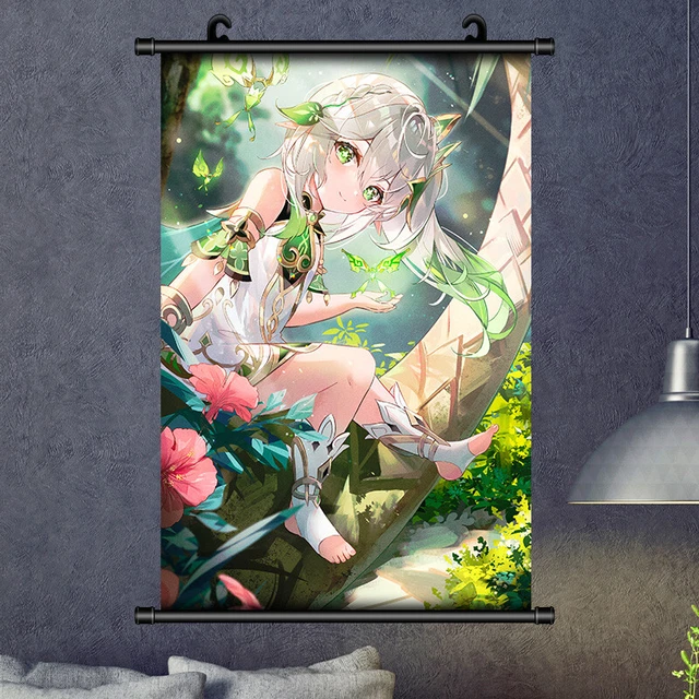 ART POSTER ANIME Genshin Impact Nahida Wall HD Printing Scroll Decor ...