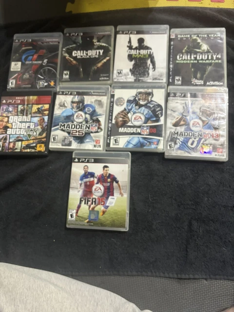 JEUX PS3 (CALL Of Duty opérations noires, mw3,mw1,madden 08,25,13 ...