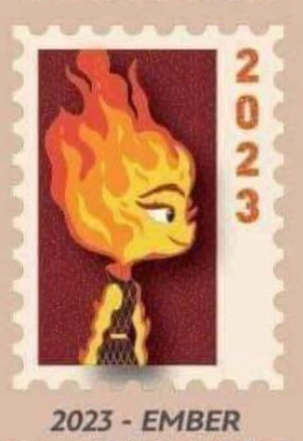 DISNEY DEC EMPLOYEE Center Pixar Commemorative Stamp Pin LE 250 Ember ...