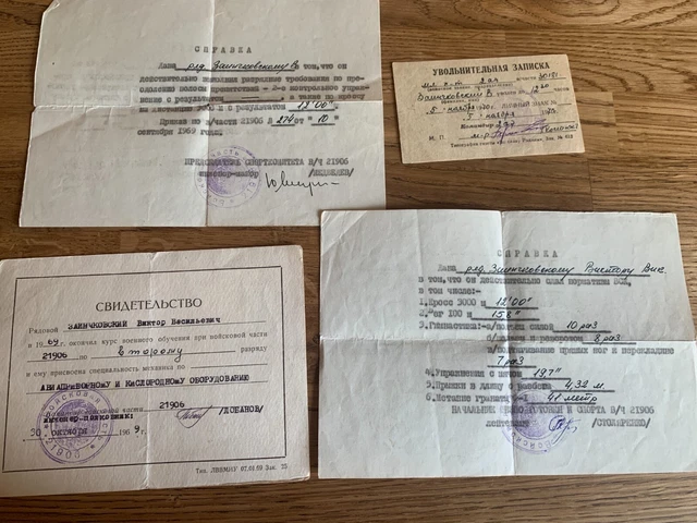 SOVIET DOCUMENT CERTIFICATE ID Cart Military Solder Army Ussr Vintage ...