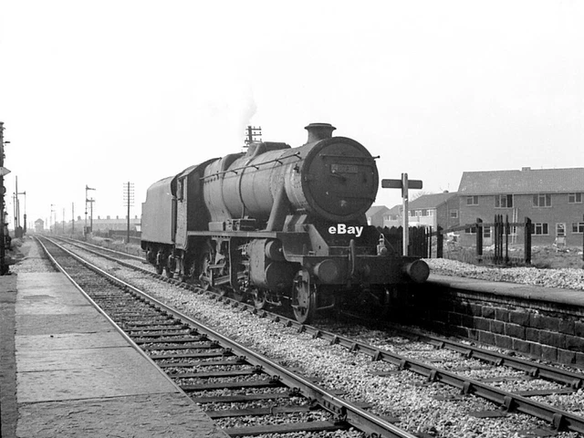 RAILWAY STEAM NEGATIVE 8F 48730 Lostock Hall Station 1960s + Copyright ...