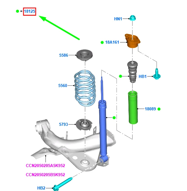 NEW FORD FIESTA Mk6 Wt Rear Shock Absorber Suspension Strut 2101629 ...