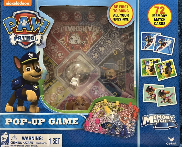 NICKELODEON PAW PATROL TWO GAMES IN ONE: Pop Up Trouble Game & Memory ...