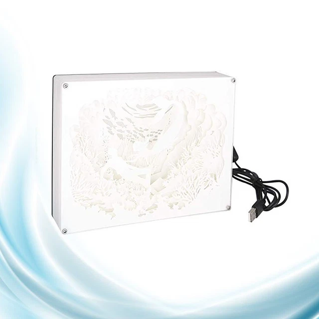 BEDSIDE MOOD LAMP Mermaid Light 3D Paper- LED Valentine's Day £29.95 ...