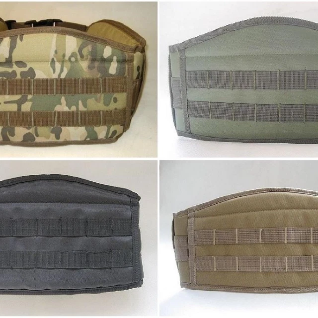 NEW AIRSOFT TACTICAL Molle Nylon Waist Belt Platform With Suspenders 6 ...