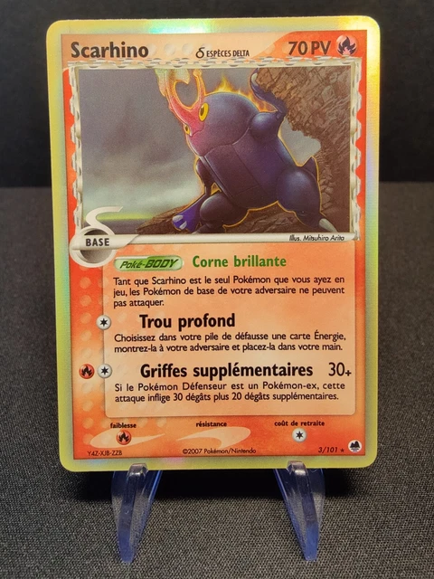 CARTE POKÉMON - Scarhino 3/101 Espèces Delta EX Île des Dragons - FR ...