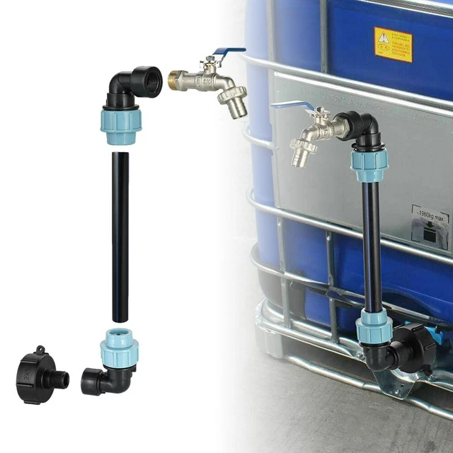IBC 3/4 TAP Gooseneck Adapter Rain Water Tank Rainwater Tank Coarse ...