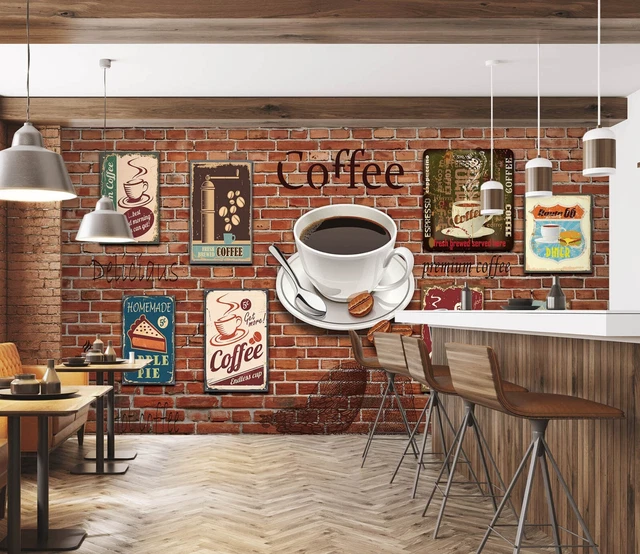 3D COFFEE POSTER ZHUA2025 Wallpaper Wall Murals Removable Self-adhesive ...