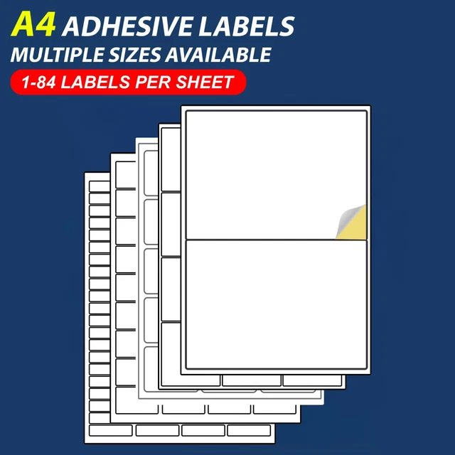A4 ADDRESS SHEETS White Sticky Shipping Labels A4 Stickers Printer Self ...