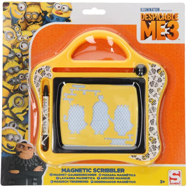MINIONS DESPICABLE ME 3 Magnetic Scribbler Small Set Drawing Board Kids ...