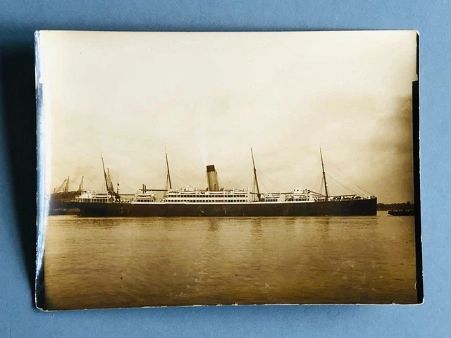 ORIGINAL 6 1/2& x 4 3/4" WHITE STAR LINE R.M.S."CORINTHIC" PHOTO BY C.R ...